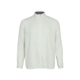 s.Oliver Men Big Sizes Button Up Shirt male size 5XL Light green / White