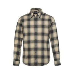 STHUGE Button Up Shirt male size 4XL Beige / Black