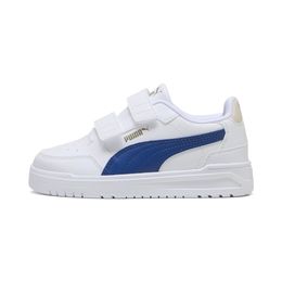 Puma Sneaker 'Shuffle Downtown' Jungen Gr&ouml;&szlig;e 27.5 beige / navy / wei&szlig;