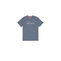 Alpha Industries Shirt 'Label' male size L Blue denim