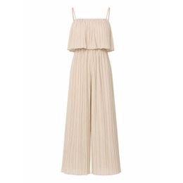 Worldclassca Jumpsuit 'Jumpsui Kleid Plissee Einteiler Overall Sommer' female size S/L Beige