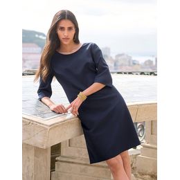 Peter Hahn - Kleid mit Rundhals-Ausschnitt, blau, Gr. 42 / M
