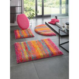 Grund Badematte, pink-gemustert, Gr&ouml;&szlig;e 70x120 cm - Badematte