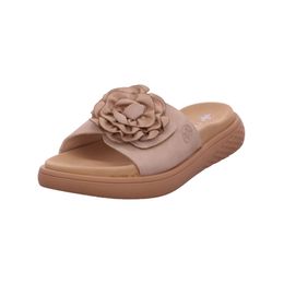 Rieker Mules 'Pantolette Damen V1562-62 Textil & Kunststoff (Synthetik) in beige' female size 37 Beige