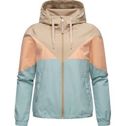 Ragwear Performance Jacket 'Rochele' female size L Dark beige / Light blue / Pastel orange
