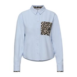 Street One Studio Bluse Damen Gr&ouml;&szlig;e XS ecru / hellblau / cognac / schwarz