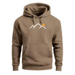 Neverless Sweatshirt 'Mountain Sun' male size XL Brown