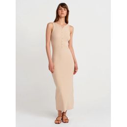 Dilvin Maxi Kleid Damen Gr&ouml;&szlig;e 38 beige Sommerkleid