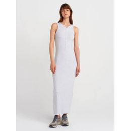 Dilvin Maxi Kleid Damen Gr&ouml;&szlig;e 36 hellgrau Sommerkleid