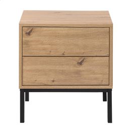 Calicosy Nachttisch, Eiche, Holzwerkstoff, 40x50x45 cm, Schlafzimmer, Nachttische