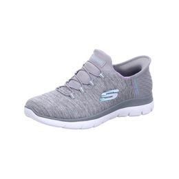 Skechers Lace-Up Shoes 'Sneaker Damen 149937 GYMT Leder-Mix in grau' female size 41 Grey