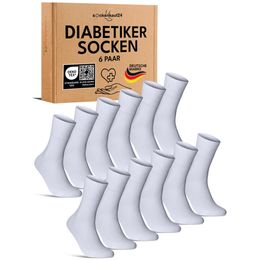 sockenkauf24 Socks 'Diabetiker Socken' female size 43/46 White