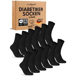 sockenkauf24 Socks 'Diabetiker Socken' female size 47/50 Black