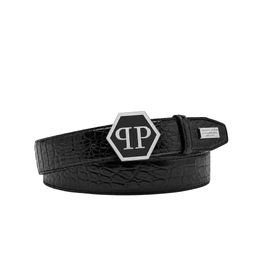 Philipp Plein G&uuml;rtel ' Hexagon ' Herren Gr&ouml;&szlig;e 60 schwarz