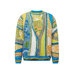 Carlo Colucci Sweater 'Deluggi' male size L Neon blue / Yellow / Apple / White
