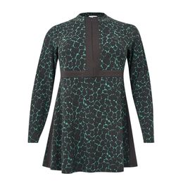 Yoek Tunika Damen Gr&ouml;&szlig;e XXL/XXXL t&uuml;rkis / dunkelbraun / schwarz