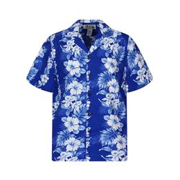 KY's Button Up Shirt 'Batik' male size M Blue