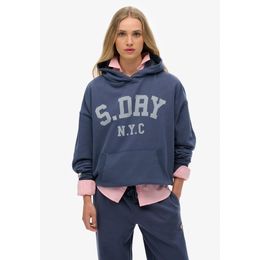 Superdry & Co Sweatshirt female size XS/S marine blue / Grey