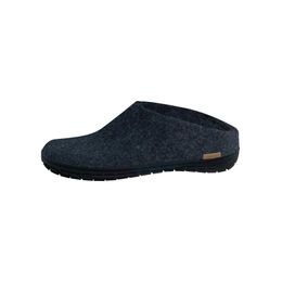 glerups Slippers 'Naturkautschuksohle Schwarz' female size 50 Blue