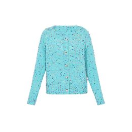 ebeeza Knit Cardigan female size L Turquoise / Yellow / Purple