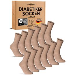 sockenkauf24 Socks 'Diabetiker Socken' female size 35/38 Beige