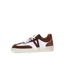 Manfield Sneaker Damen Gr&ouml;&szlig;e 40 braun / wei&szlig; Sommerschuhe