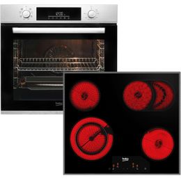 Beko Backofen-Set "BBSM12320X", silber, Herdsets, Gleichm&auml;&szlig;ige Hei&szlig;luft f&uuml;r perfekte Ergebnisse dank Aeroperfect