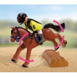 Playmobil Kinder Konstruktions-Spielset "Turnierreitplatz (72130), I Love Horses", braun, Kunststoff, Spielbausteine, Made in Europe