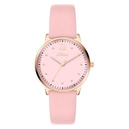 s.Oliver Damen Quarzuhr "Soft Elegance", rosa, Armbanduhren, Armbanduhr, Damenuhr, analog