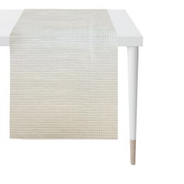 Tischl&auml;ufer Apelt, B:45cm L:140cm, beige, Polyester, Polyvinylchlorid, Tischdecken, "Glam", abwaschbar