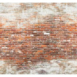 Fototapete "Brick wall 2", B/L: 3m x 3m, rot, SUPERFRESCO EASY, Schlafzimmer, Tapeten, 300 cm L&auml;nge