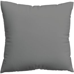 Kissenbezug Schlafgut, B:40cm L:40cm, grau, Jersey, Obermaterial: 95% Baumwolle, 5% Elasthan, Kissenbez&uuml;ge, "Premium Kissenbezug Knitted Jersey (1