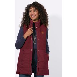 Casual Looks Damen Steppwestebordeaux, Gr. 40, unifarben, 100% Polyester, Besatz:100% Polyester, Wattierung:100% Polyester, Westen