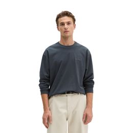 Marc O'Polo MARC O'POLO Herren Langarmshirt, blau, Gr. S, unifarben, Jersey, Obermaterial: 100% Baumwolle, Shirts, aus Organic Cotton