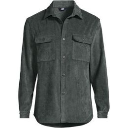 LANDS' END Cord-Hemd f&uuml;r Herren, Herren, size: regular, Grau, by Lands' End