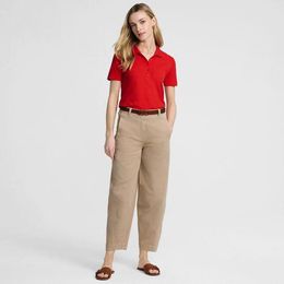 LANDS' END Barrel-Chinos High Waist aus Lyocell-Mix f&uuml;r Damen, Damen, size: regular, Braun, Baumwolle/Baumwoll-Mischung, by Lands' End