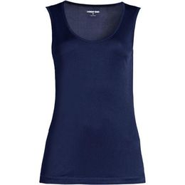 LANDS' END Seidentop f&uuml;r Damen in Plus-Gr&ouml;&szlig;e, Damen, size: plus, Blau, Seide, by Lands' End