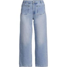 LANDS' END 7/8-Jeans mit weitem Bein in Petite-Gr&ouml;&szlig;e, Damen, size: petite, Blau, by Lands' End