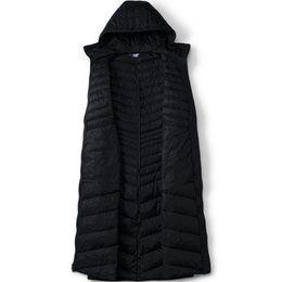 LANDS' END Ultraleichter Maxi-Daunenmantel mit Kapuze WANDERWEIGHT f&uuml;r Damen, Damen, size: regular, Schwarz, Nylon/Daunen, by Lands' End