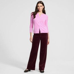 LANDS' END Breitcord-Hose High Waist mit weitem Bein f&uuml;r Damen, Damen, size: regular, Rot, Elasthan/Baumwoll-Mischung, by Lands' End