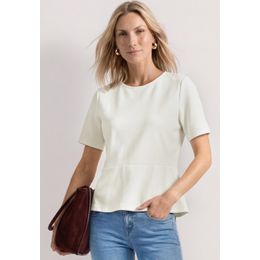 Street One Damen T-Shirtsanftes wei&szlig;, Gr. 34, unifarben, Stoff, 48% Polyester, 48% Viskose, 4% Elasthan, Shirts, mit Rundhalsausschnitt