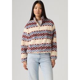Levi's LEVI'S Damen Fleecepullover "GEMMA SHERPA 1/4 ZIP", bunt, Gr. L, gemustert, Fleece, Obermaterial: 100% Polyester, Sweatshirts, Saumabschluss in der