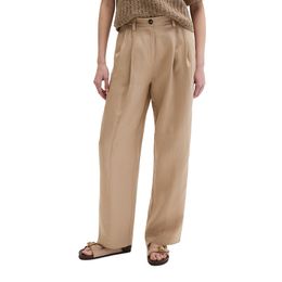 Marc O'Polo MARC O'POLO Damen Chinohose "aus TENCEL Lyocell", beige, Gr. 38, unifarben, Obermaterial: 60% Lyocell, 40% Leinen, Hosen