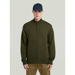 G-Star Raw G-STAR Herren Cardigan "Premium Core Full Zip Knit", gr&uuml;n, Gr. S, Obermaterial: 100% Wolle, Strickjacken
