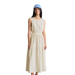Marc O'Polo Damen Midikleid "aus leichter Bio-Baumwolle"silky wei&szlig;, Gr. M, MARC O'POLO DENIM, unifarben, Obermaterial: 100% Baumwolle, Kleider