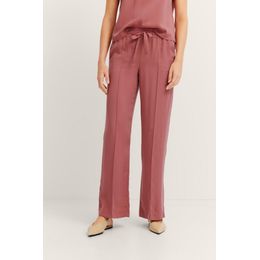 Bugatti Damen Stoffhose, rosa, Gr. 44, unifarben, 100% Modal, Hosen, mit B&uuml;gelfalte