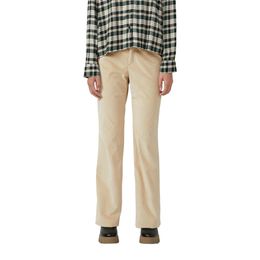 s.Oliver Damen Cordhosecream beige, Gr. 34, unifarben, Cord, Obermaterial: 42% Polyester, 36% Baumwolle, 20% Viskose, 2% Elasthan, Hosen, mit Taschen