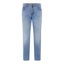 Pierre Cardin Herren Straight-Jeans "Laval", blau, Gr. 34, uni, Obermaterial: 98% Baumwolle CO. 2% Elasthan EL., Jeans, mit Knopfverschluss