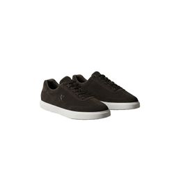 Calvin Klein Herren Sneaker "LOW PROF CUPSOLE WT SU", Gr. 43dunkelbraun, Leder, aufgeraut, unifarben, Basic, Schuhe, Freizeitschuh, Halbschuh,