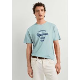 Pepe Jeans Herren Print-Shirt "print t-shirt JIMMY TEE", blau, Gr. M, 100% Baumwolle, Shirts